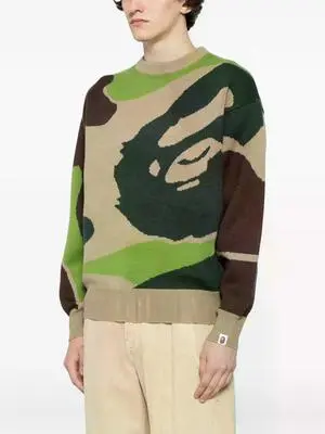 A BATHING APE Camouflage-print Jumper