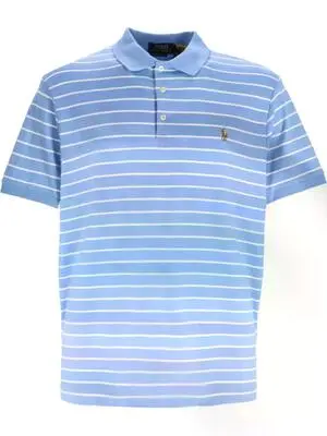 Polo Ralph Lauren Striped Cotton Polo Shirt - Blue