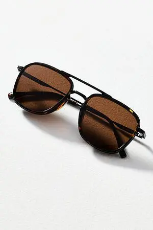 SUNSKI Estero Tort Metal Aviator Sunglasses - Tortoise