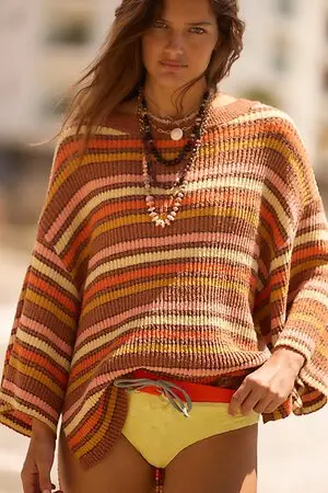 Free People Over The Rainbow Sweater Set - Cinnamon Combo