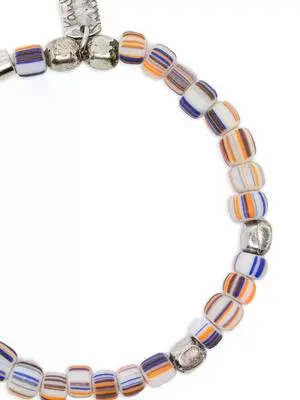 Paul Smith Striped-beads Bracelet - Silver