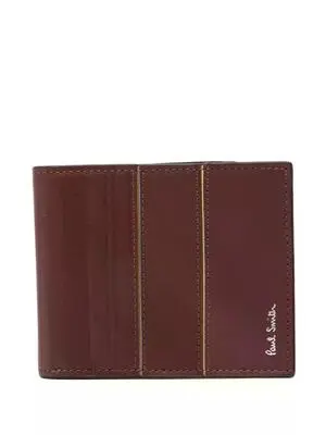 Paul Smith Striped Leather Wallet - Brown