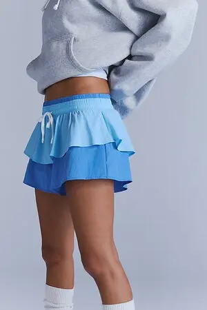 Free People Flex It Performance Shorts - Bright Blue Combo