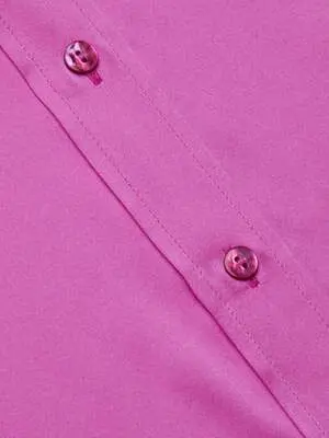 L'Agence Dani Silk Blouse Top - Fuchsia