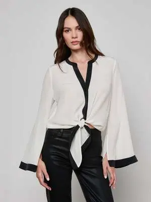 L'Agence Charlize Silk Blouse