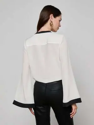 L'Agence Charlize Silk Blouse