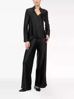 PETER COHEN Open Collar Long-sleeved Top