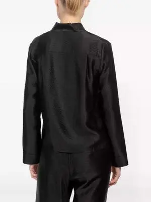 PETER COHEN Open Collar Long-sleeved Top