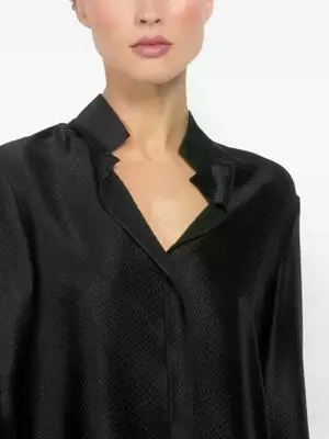 PETER COHEN Open Collar Long-sleeved Top