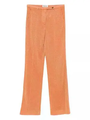 Miu Miu Metallic Trousers - Orange
