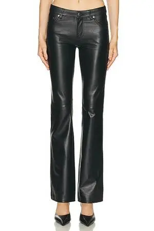 EB DENIM Maria Mid Rise Bootcut Leather Pants