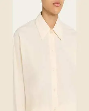 Ossou Ridge Long-sleeve Cotton Poplin Shirt