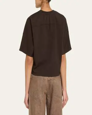 Ossou Rift Relaxed Boxy T-shirt - Loam