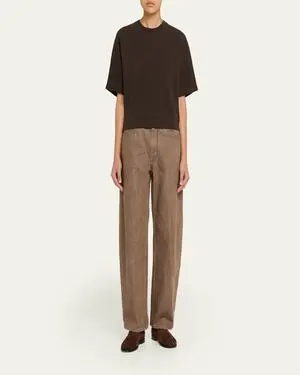 Ossou Rift Relaxed Boxy T-shirt - Loam