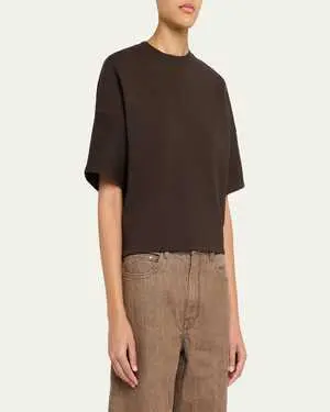 Ossou Rift Relaxed Boxy T-shirt - Loam
