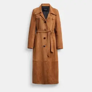 COACH Suede Trench Coat