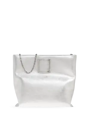 ROGER VIVIER Trompette Clutch Bag - Silver