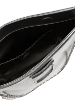ROGER VIVIER Trompette Clutch Bag - Silver