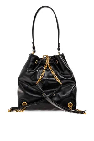 Balmain Leather Backpack - Black