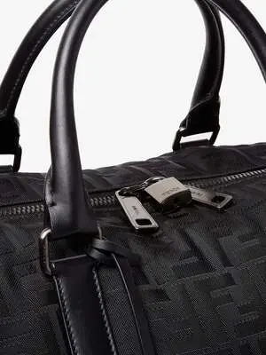 Fendi Ff Nylon Duffle Bag With Leather Inserts