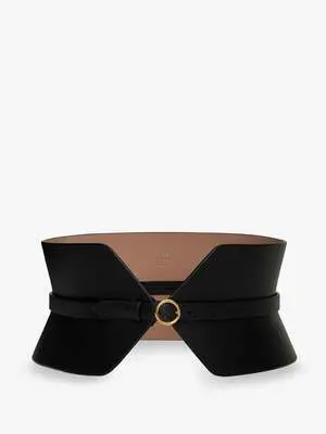 Alaïa Leather Bustier Belt - Black