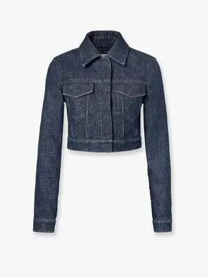 Fendi Padded Ff Motif Denim Jacket