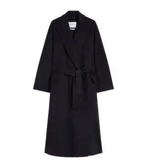 Max Mara Cashmere Wrap Coat - Blue