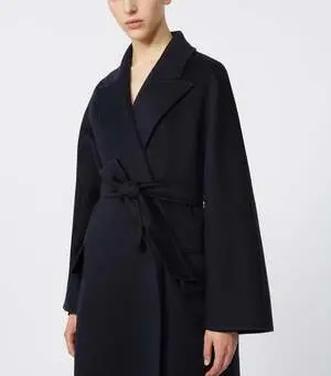 Max Mara Cashmere Wrap Coat - Blue