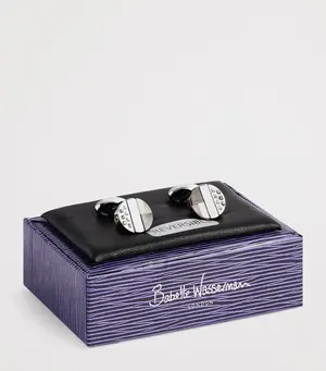 BABETTE WASSERMAN LONDON Rhodium-plated Rotary Cufflinks