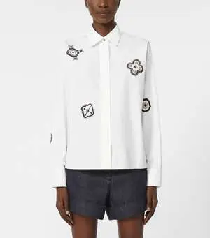 Max Mara Cotton Poplin Embroidered Shirt