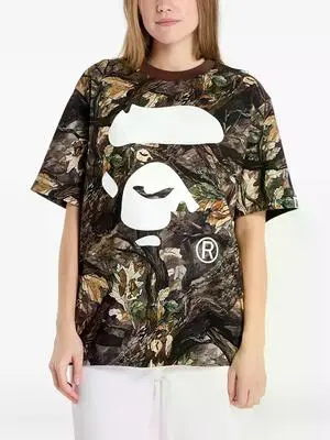 A BATHING APE Camouflage Ape Face T-shirt