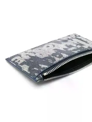 Alexander McQueen Graffiti Logo-print Leather Card Holder