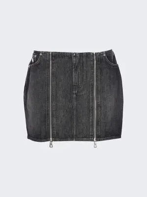 Women's Front Zip Denim Skirts