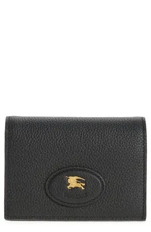 Burberry Bloomsbury Leather Bifold Card Holder - Black/black Calico