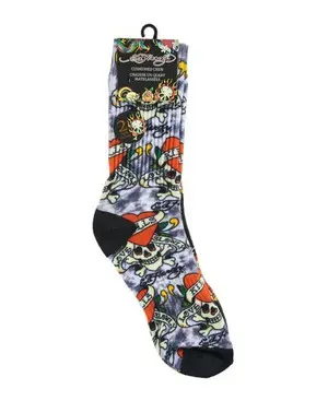 Ed Hardy 360 Print Full Cushion Crew Sock 2-pack - Grey