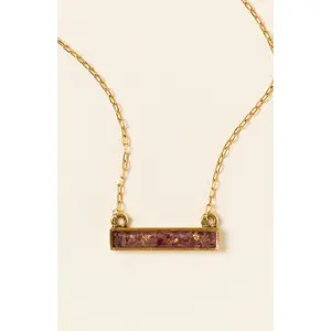 UNCOMMON GOODS Gold Vermeil Birthstone Pendant Necklace - July - Ruby
