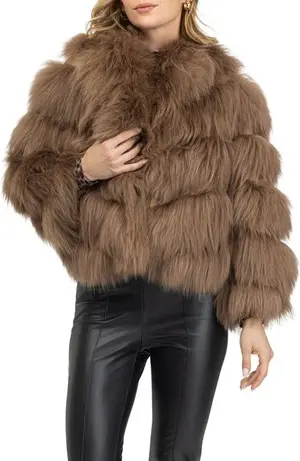 Gorski Genuine Shearling Jacket - Camel