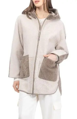 Gorski Textured Genuine Shearling Parka