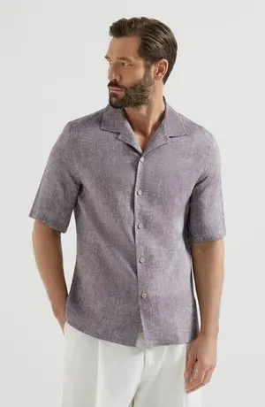 Brunello Cucinelli Short Sleeve Shirt - Hazelnut