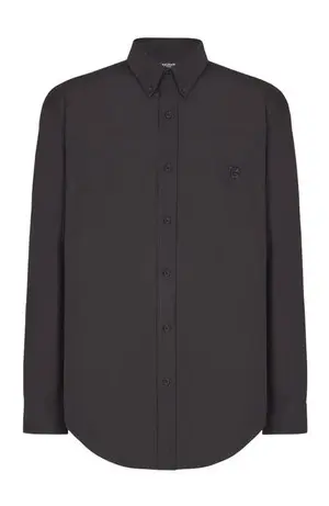 Balmain Cotton Poplin Shirt - Black