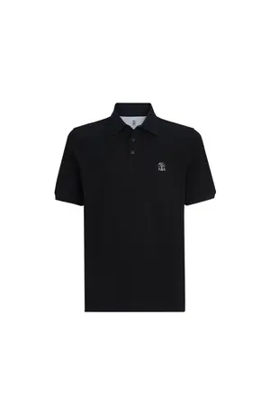 Brunello Cucinelli Piqué Polo Shirt - Black