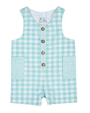 FLORENCE EISEMAN Gingham Linen-look Shortall