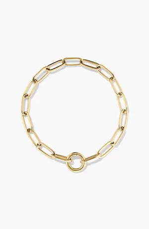 Mejuri Paperclip Chain Charm Bracelet - 18k Gold Vermeil