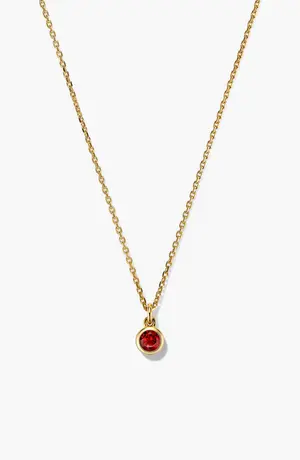 Mejuri Sia Birthstone Pendant Necklace - Garnet