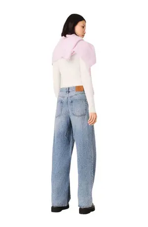 Maje Wide-leg Rhinestone Jeans