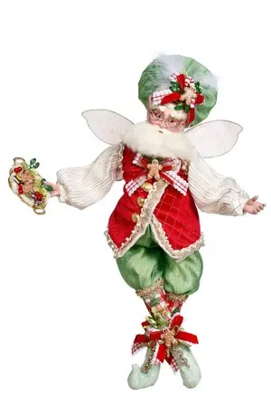 MARK ROBERTS Gingerbread House Fairy - Bright Red