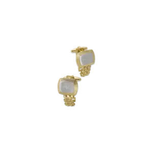 PAUL FREDRICK Chain Wrap Engravable Cufflinks - Gold/silver