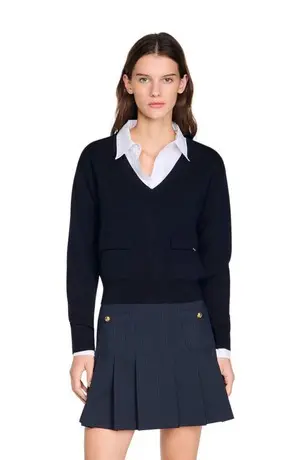 Sandro V Neck Sweaters For Women