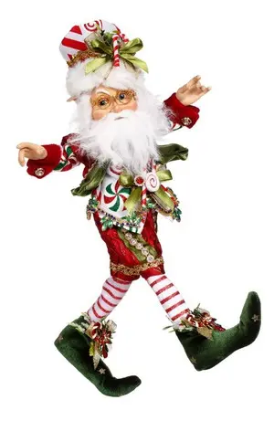 MARK ROBERTS North Pole Candy Cane Elf - Red