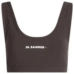 JIL SANDER Logo Activewear Bra - Earth